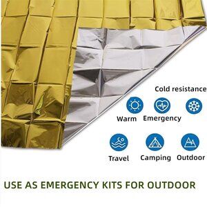 Vigor | Bedding | Thermal Blankets Silver Gold Foil Survival Blanket ...